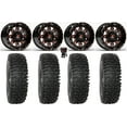 Fuel Lethal 15" Wheels Orange 33" RC500S Sticky Tires Sportsman RZR ...