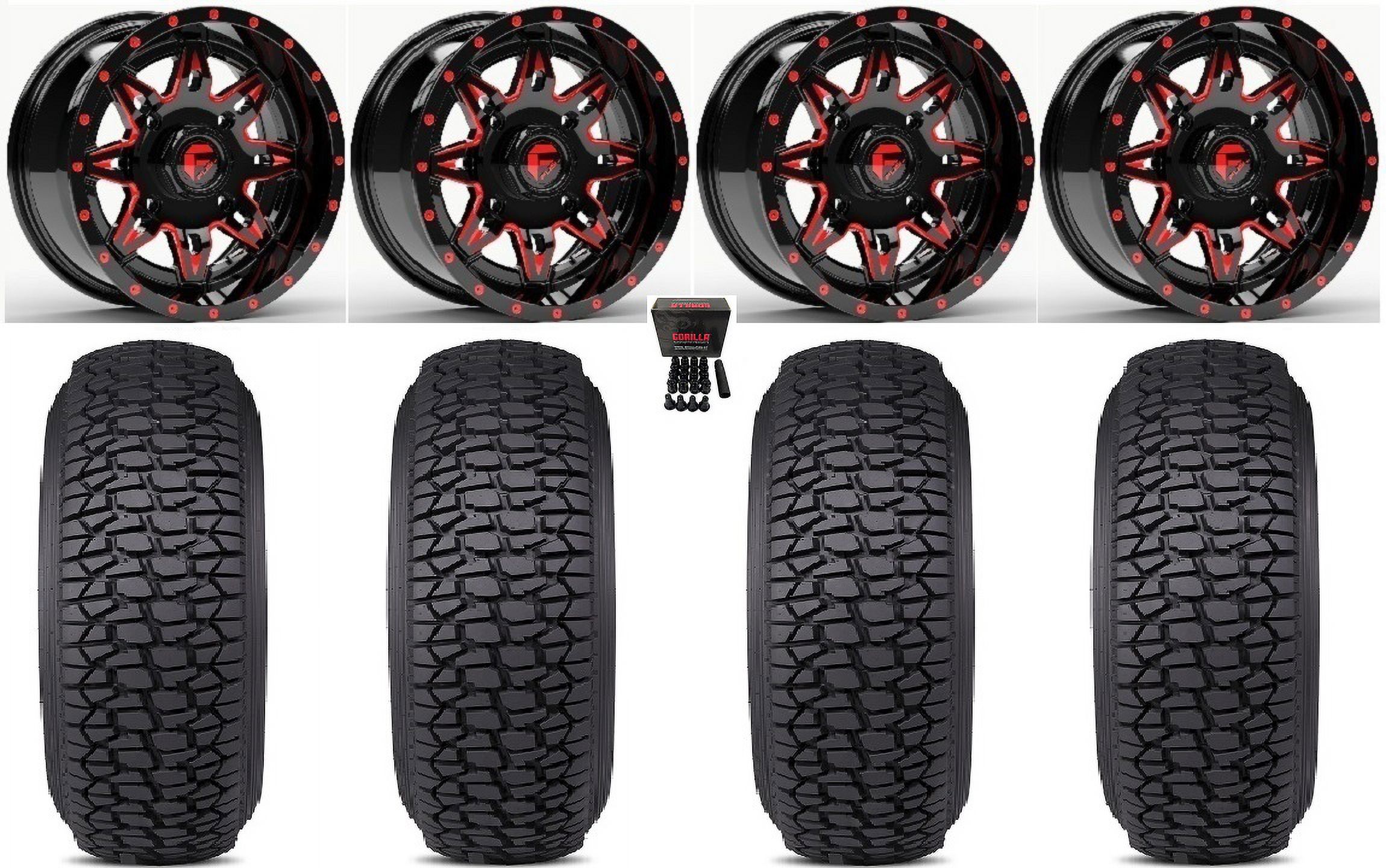 Fuel Lethal 15" Wheels Red 32" Regulator 2 Tires Can-Am Commander ...