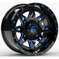 Fuel Lethal 15x7 ATV/UTV Wheel - Gloss Black/Blue (4/137) 4+3 ...