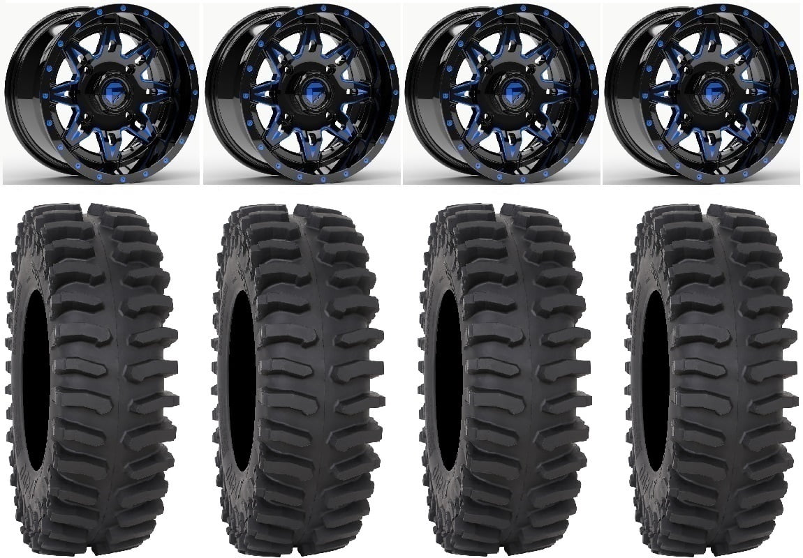 Fuel Lethal Blue 14" Wheels 27" XT400 Tires Polaris RZR XP 1000 / PRO ...