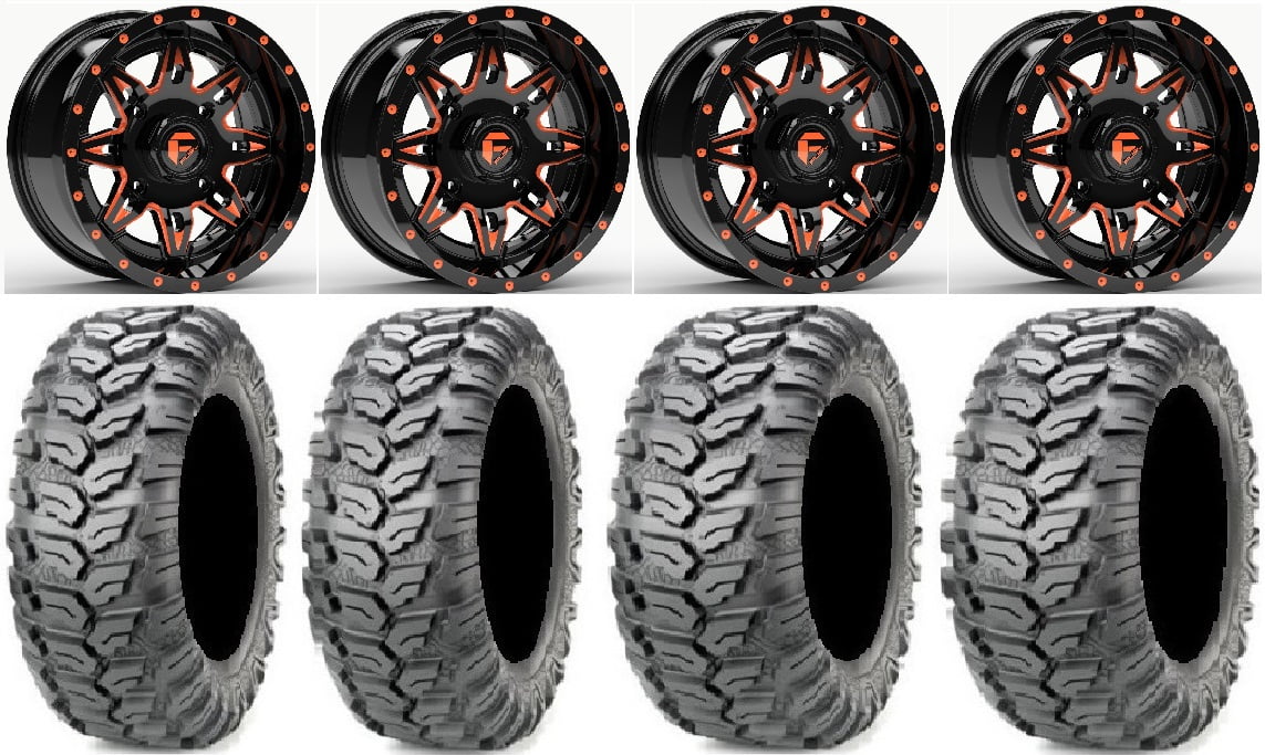 Fuel Lethal Orange 14" Wheels 26" Ceros Tires Polaris RZR XP 1000 / PRO ...