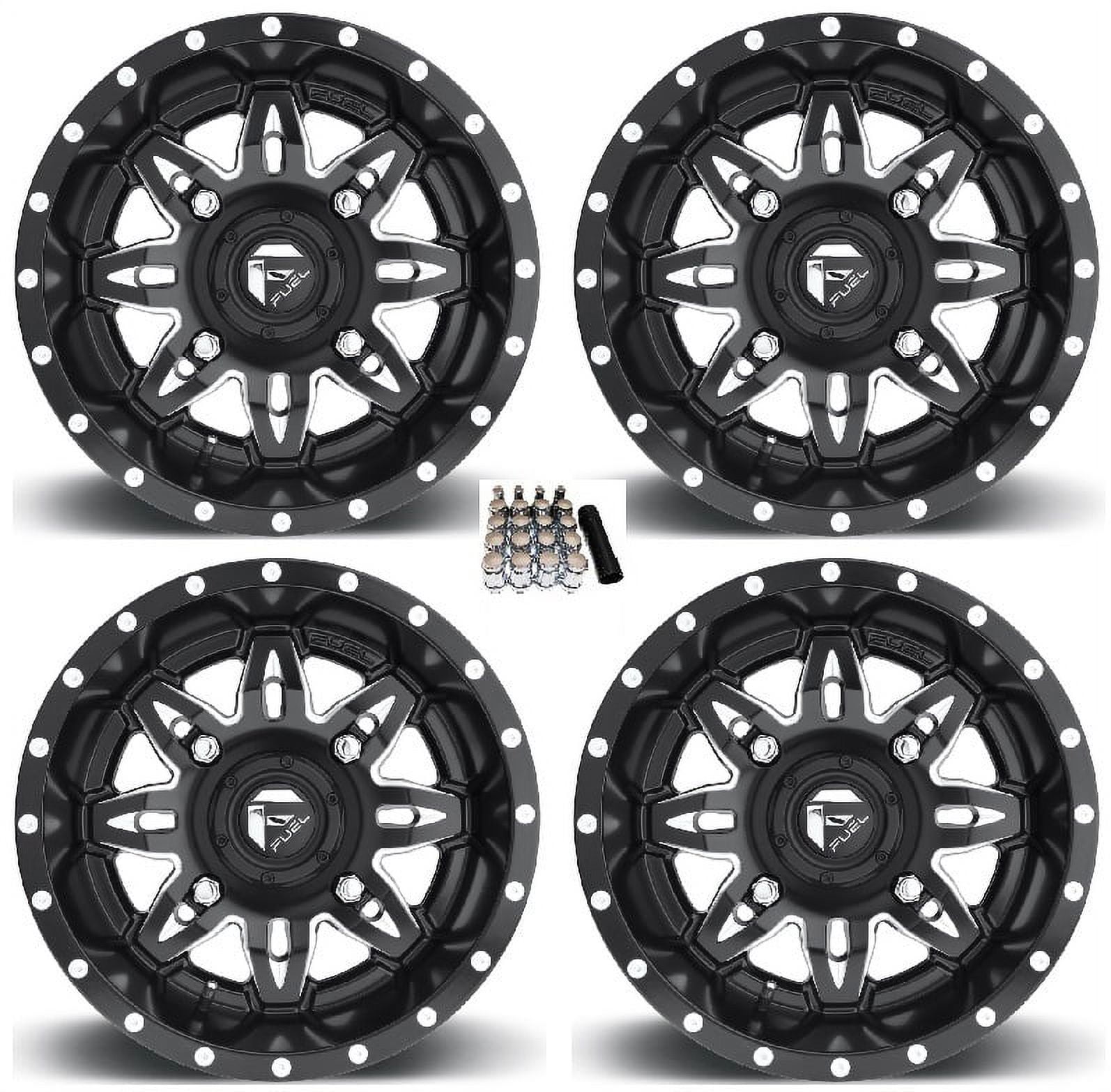 Fuel Lethal UTV Wheels Black 15" Kawasaki Mule Pro FXT - Walmart.com