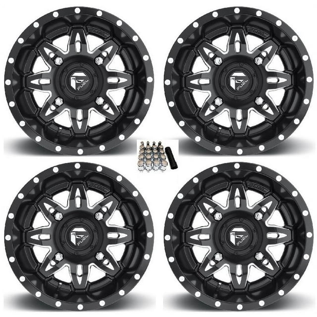 Fuel Lethal UTV Wheels Black 15" Polaris RZR 1000 XP / Ranger XP 900/ ...