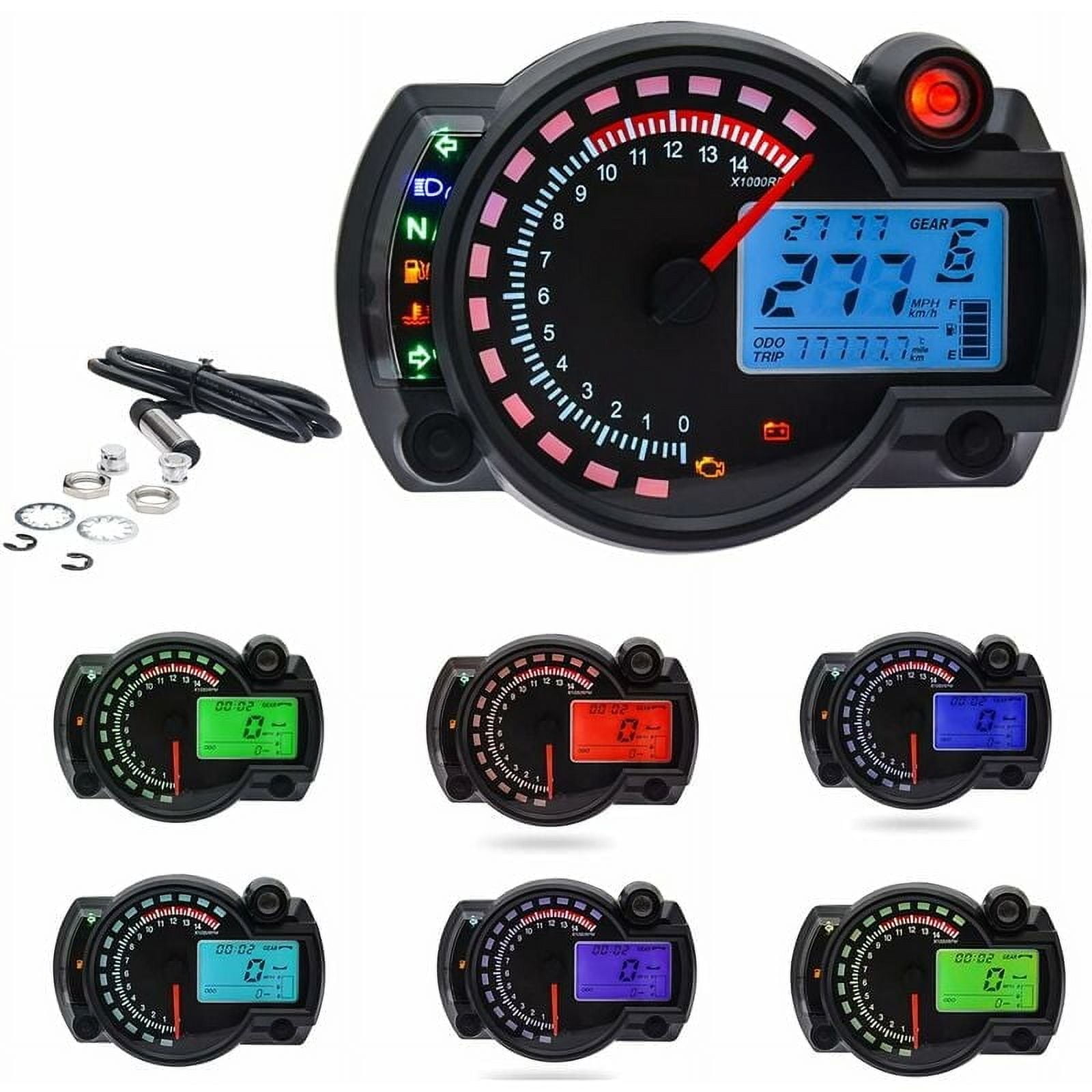 Fuel Level Display Motorcycle Gauge, Waterproof Impact Resistance For ...
