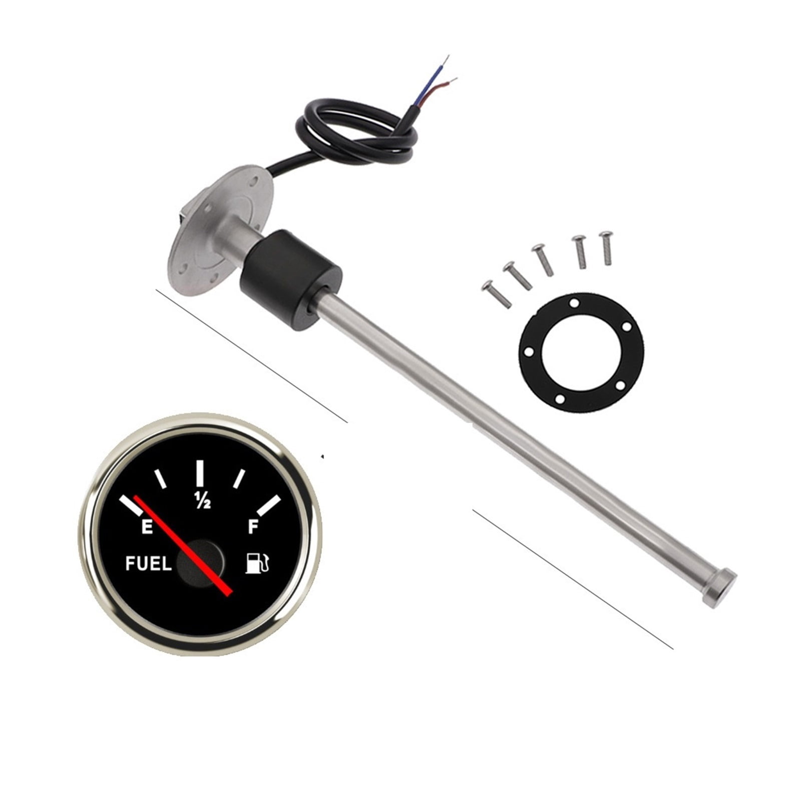 Fuel Level Gauge 0-190 Ohm Oil Tank Level Indicator With Fuel Level ...