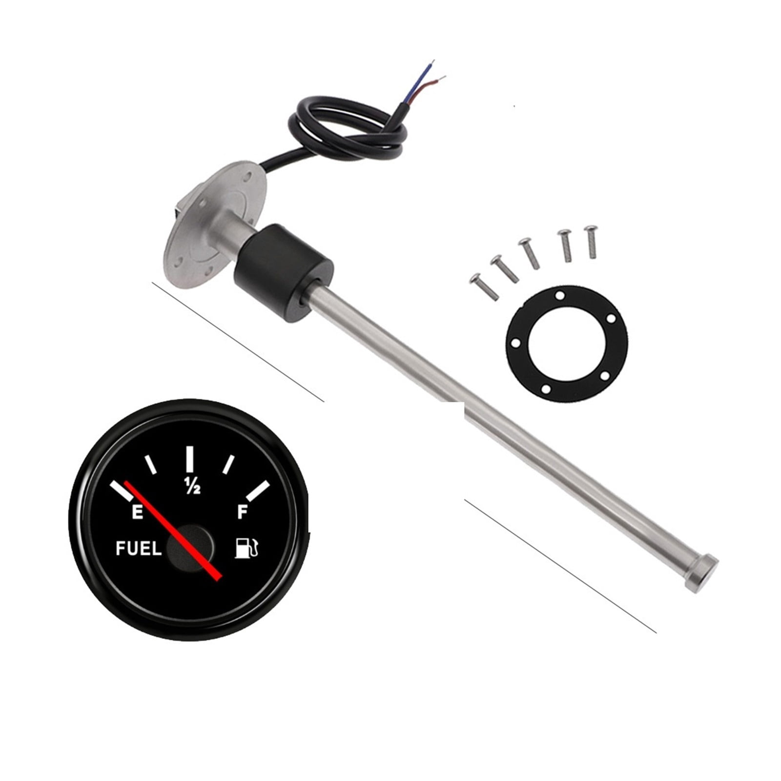 Fuel Level Gauge 0-190 Ohm Oil Tank Level Indicator With Fuel Level ...