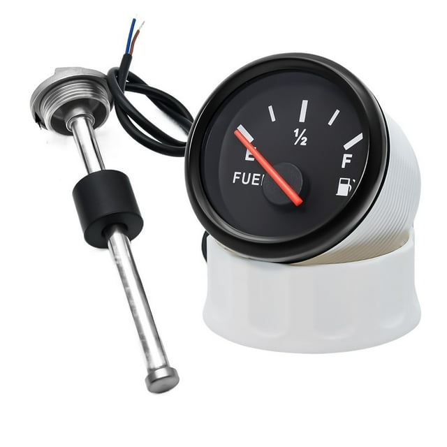Fuel Level Sensor 0-190 Ohm With 52mm Fuel Level Gauge Meter Red Backlight For Diesel Gasoline ...