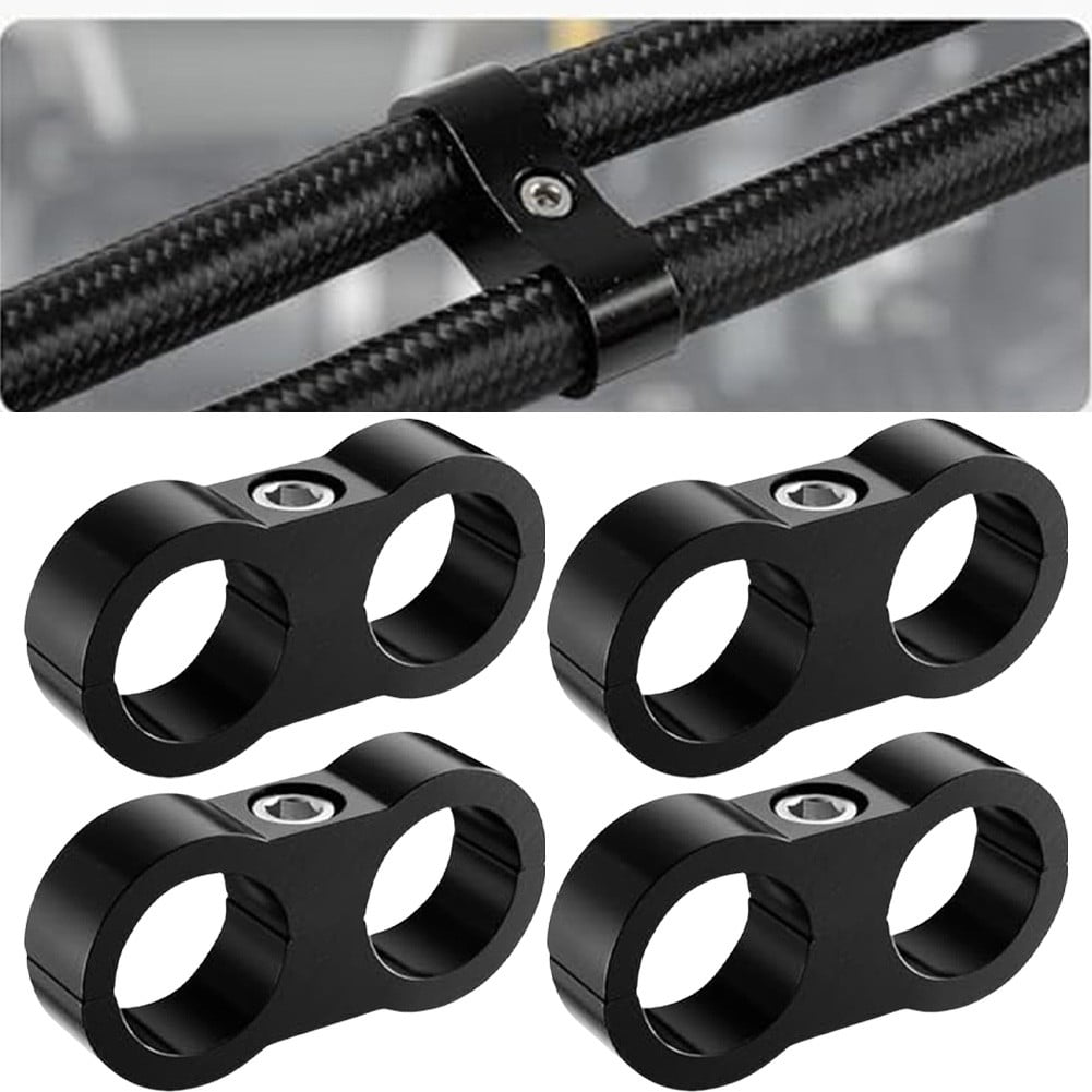 Fuel Line Organization Clamp 8AN Aluminum Black for Various ...