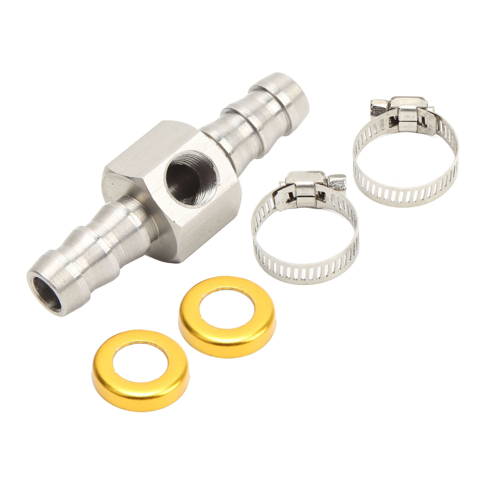 Fuel Line T Fitting Adapter 304 Stainless Steel Pressure Gauge Sensor ...