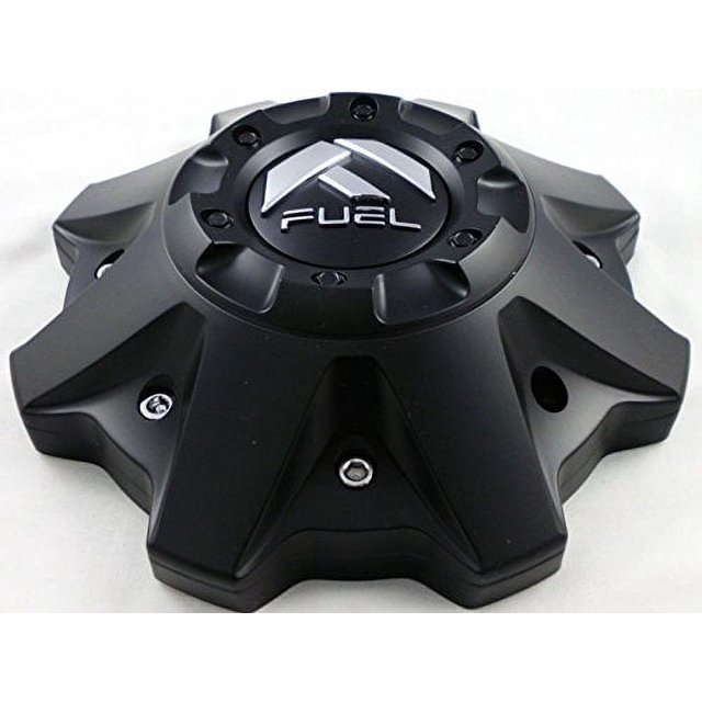 Fuel Matte Black Chrome Rivets Custom Wheel Center Caps Set of Two (2 ...