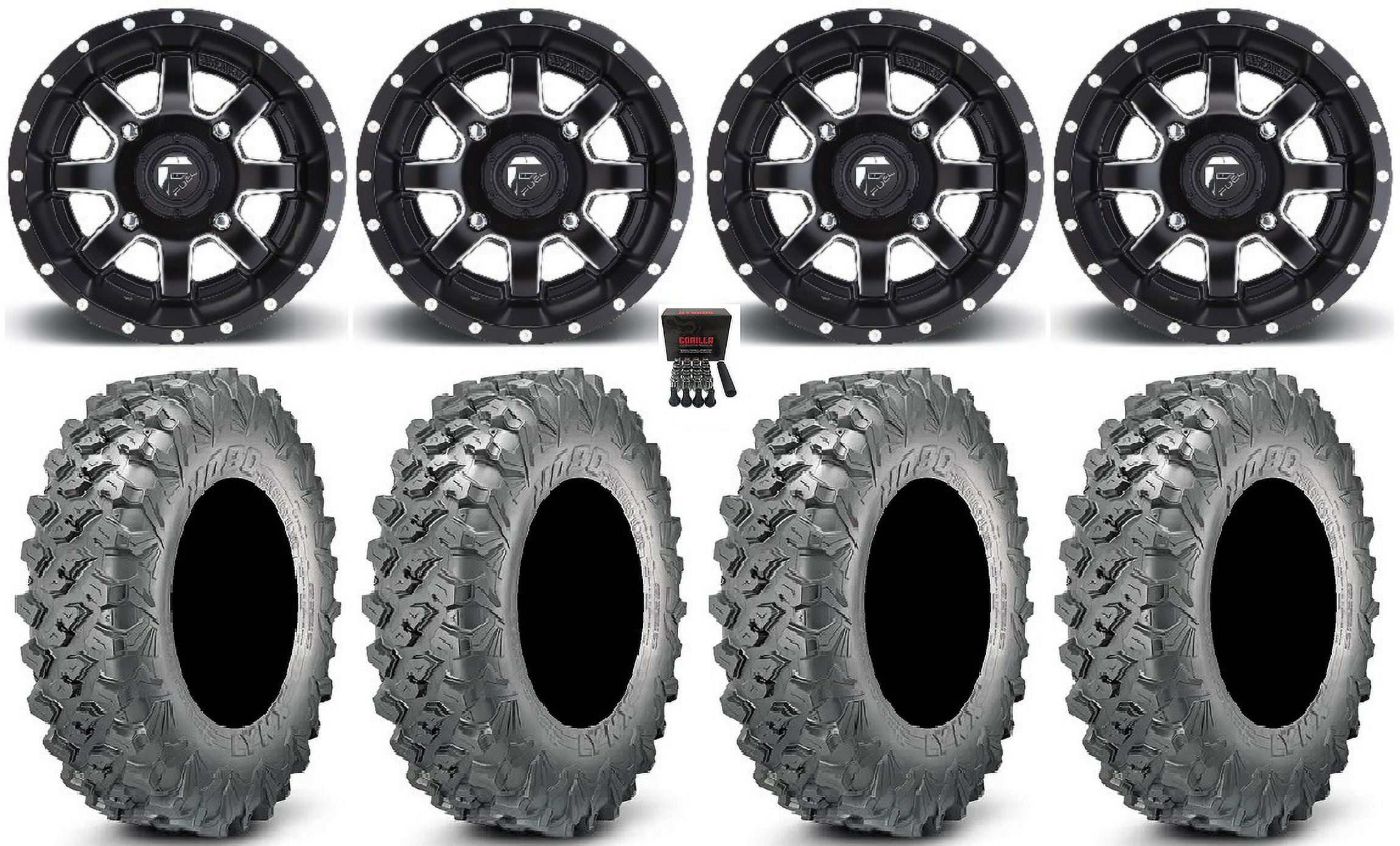 Fuel Maverick 15" Wheels Black 32" Lynx SXS Tires Kawasaki Teryx Mule ...
