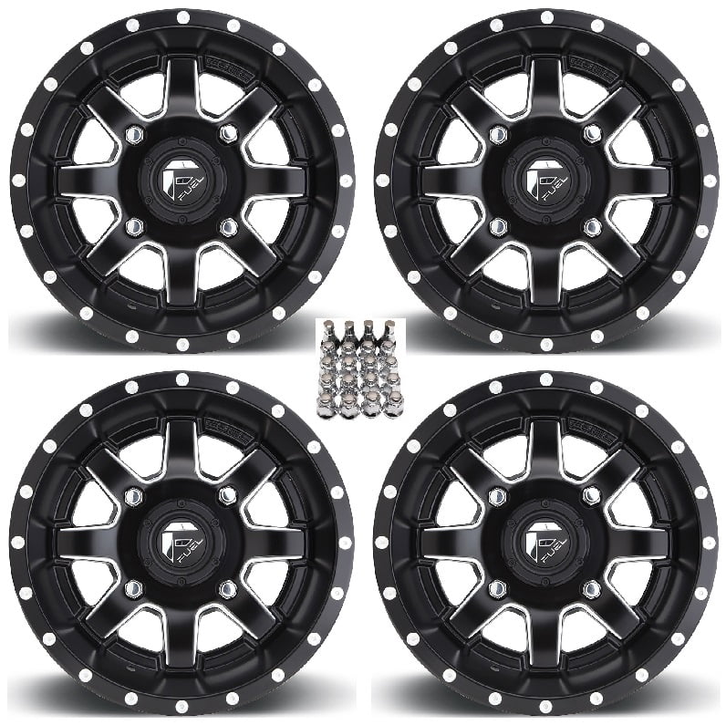 Fuel Maverick ATV Wheels Black 14" Honda Rincon Yamaha Rhino Kawasaki ...