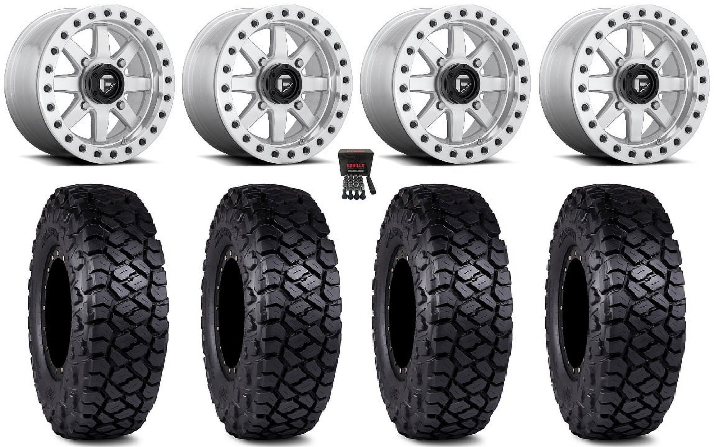 Fuel Maverick Bdlk 14" Wheels Mh 30" Intersect Tires Polaris RZR XP ...