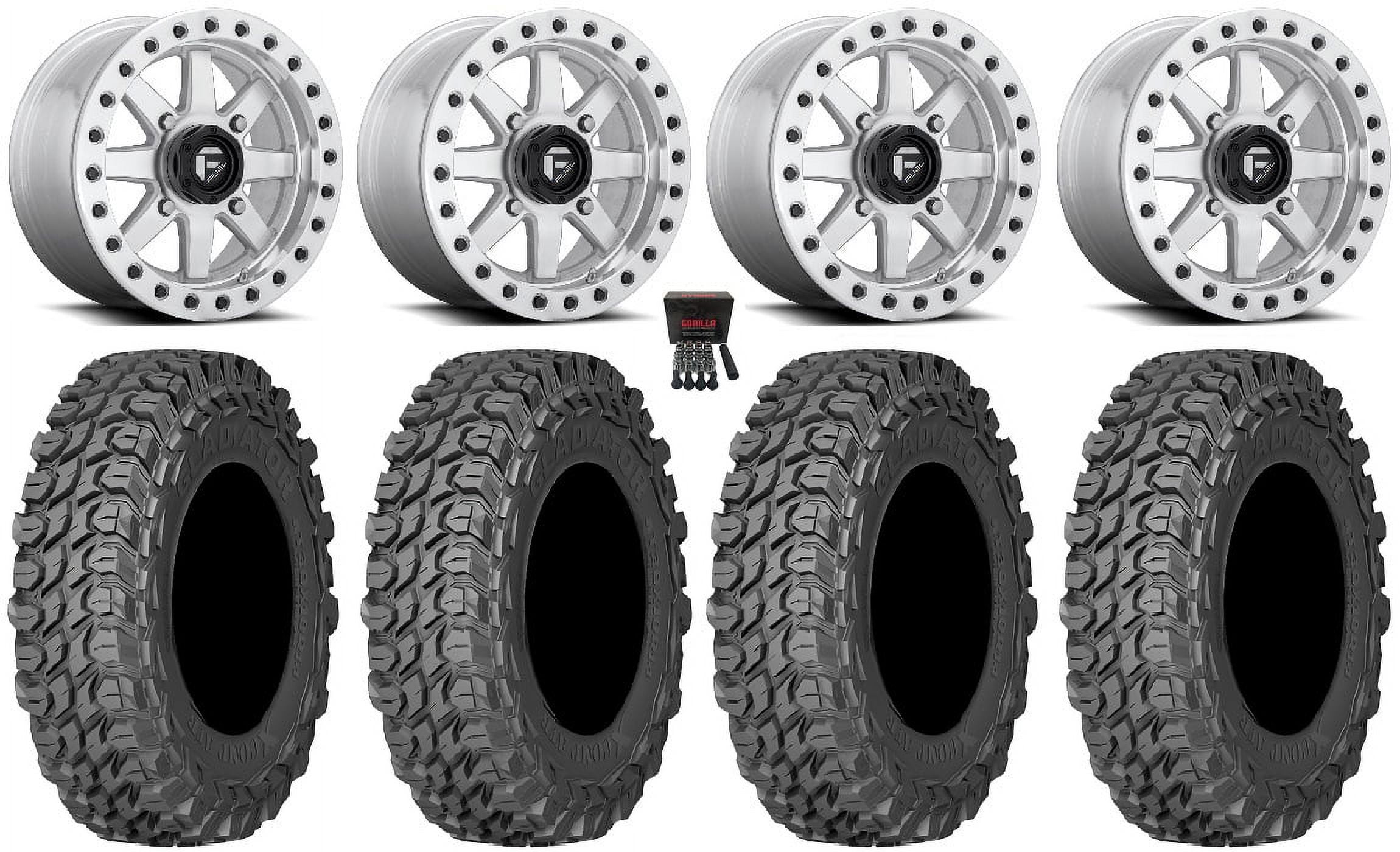 Fuel Maverick Bdlk 14" Wheels Mh 32" X Comp ATR Tires Polaris RZR XP ...