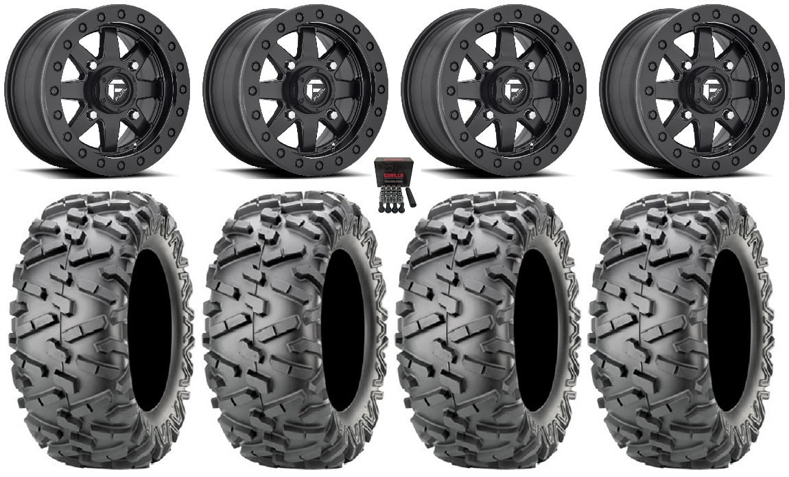 Fuel Maverick Bdlk 15" Wheels Bk 30" Big Horn 2.0 Tires Polaris RZR XP ...