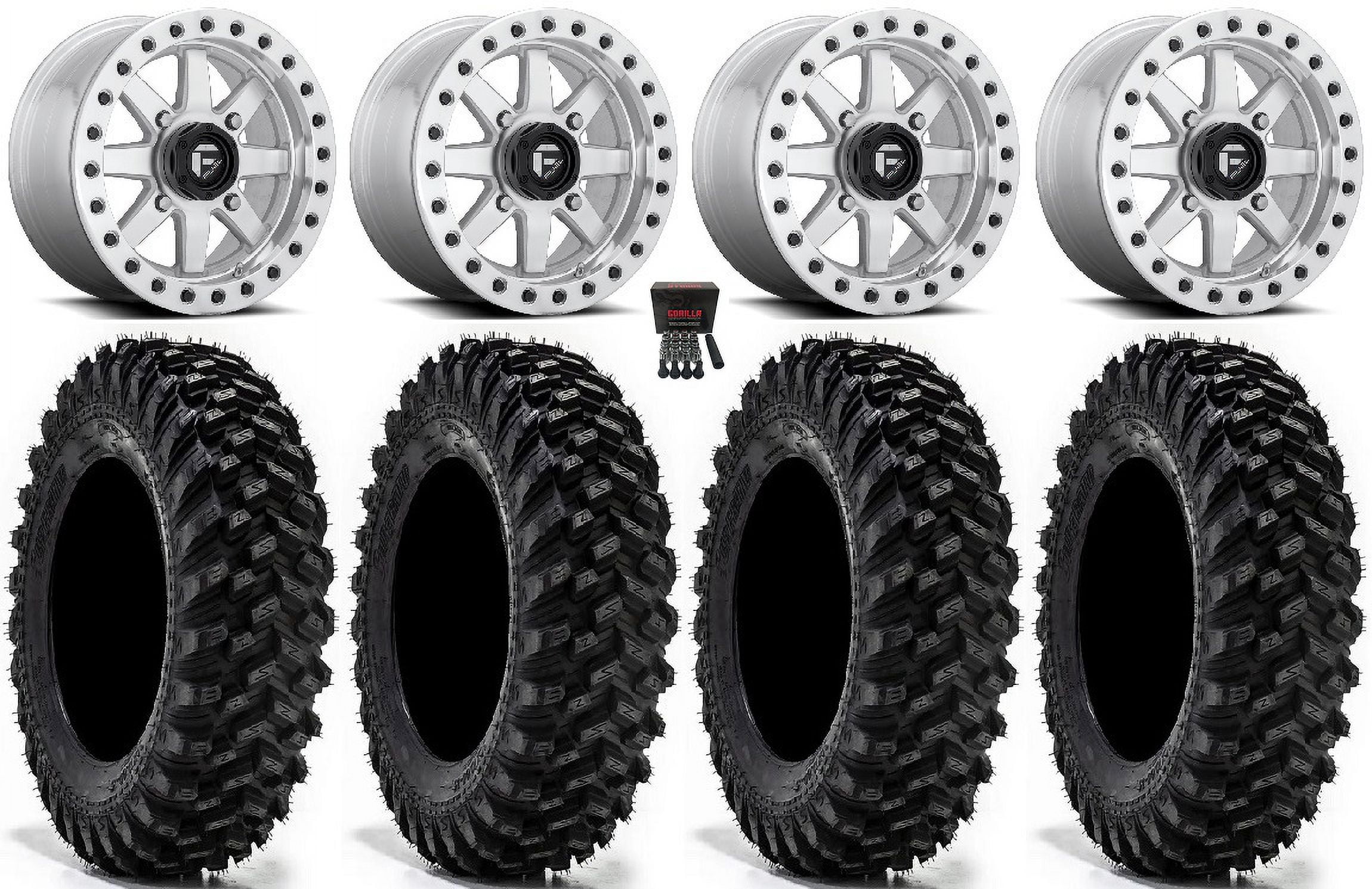 Fuel Maverick Bdlk 15" Wheels Mh 35" Warrior XT Tires Can-Am Maverick ...