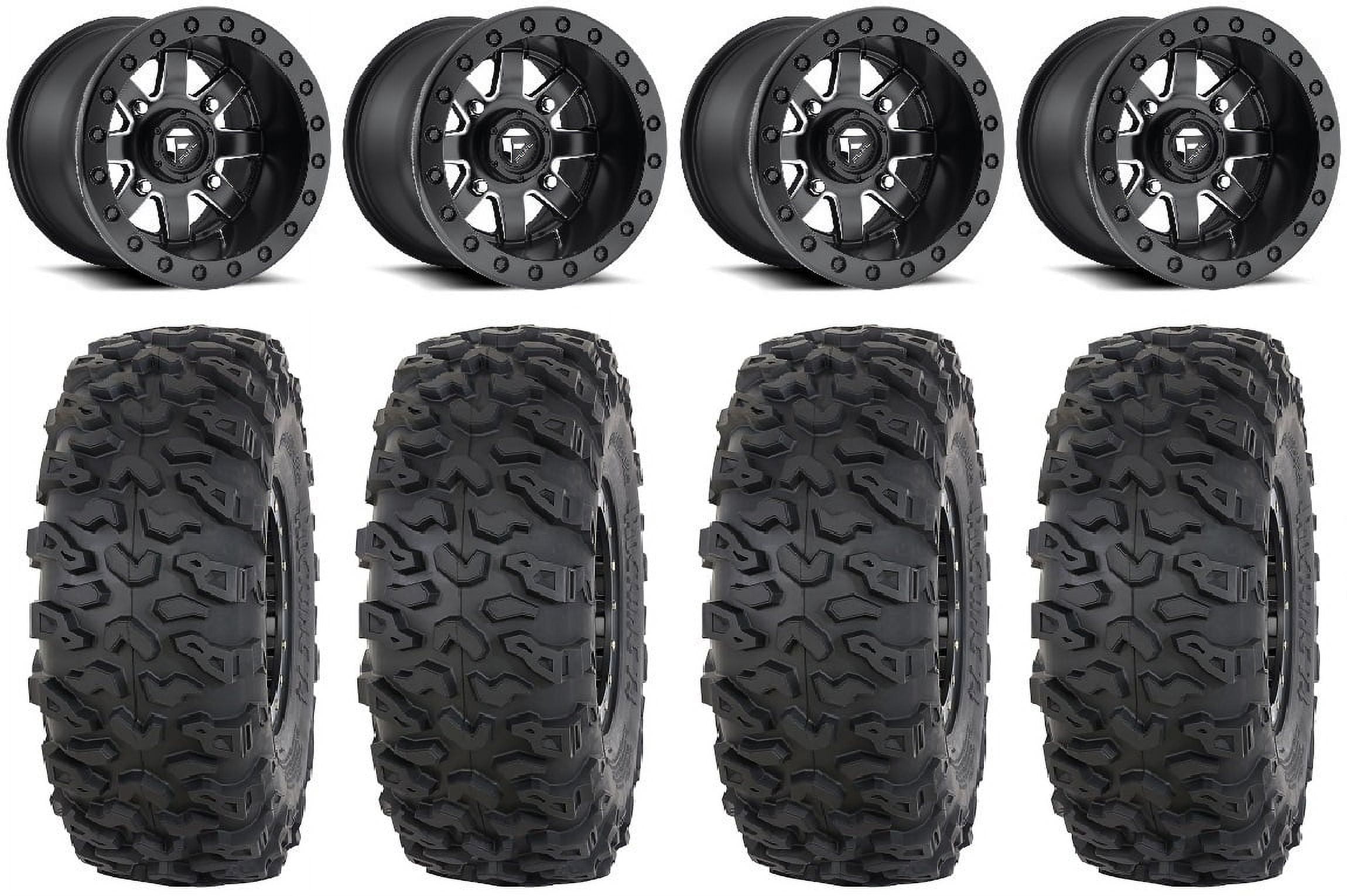 Fuel Maverick Bdlk 15" Wheels Mi (4+3) 33" Roctane T4 Tires Sportsman ...