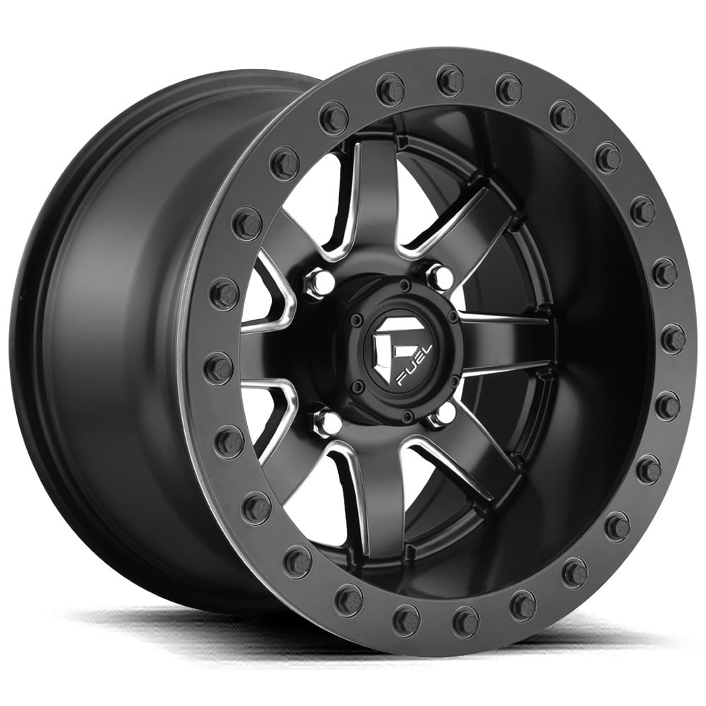 Fuel Maverick Beadlock 14x10 Wide UTV Wheel - Matte Black/Milled (4/137 ...