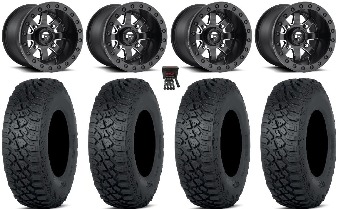 Fuel Maverick Beadlock 15" (4+3) Wheels Mi 30" Tenacity XNR 8ply Tires ...