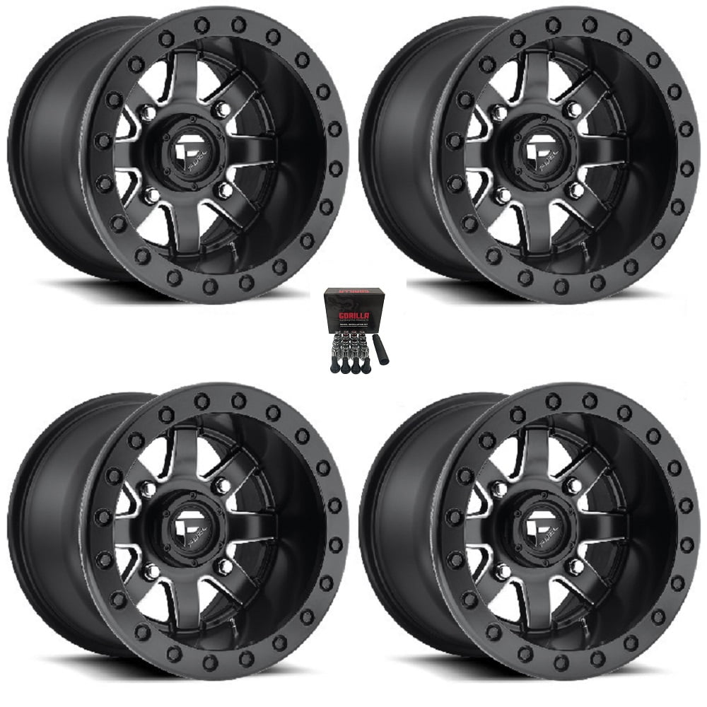 Fuel Maverick Beadlock 15x10 Wide Wheels Milled (5+5) Kawasaki Mule Pro ...