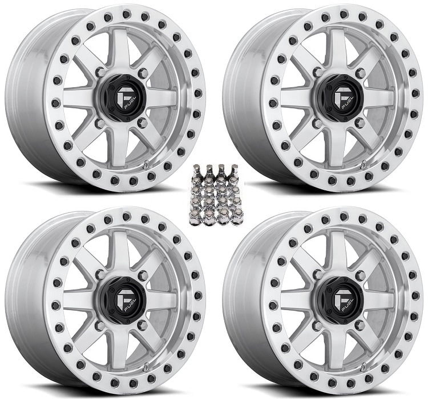 Fuel Maverick Beadlock ATV Wheels Machined 15" Sportsman 550 850 1000 ...