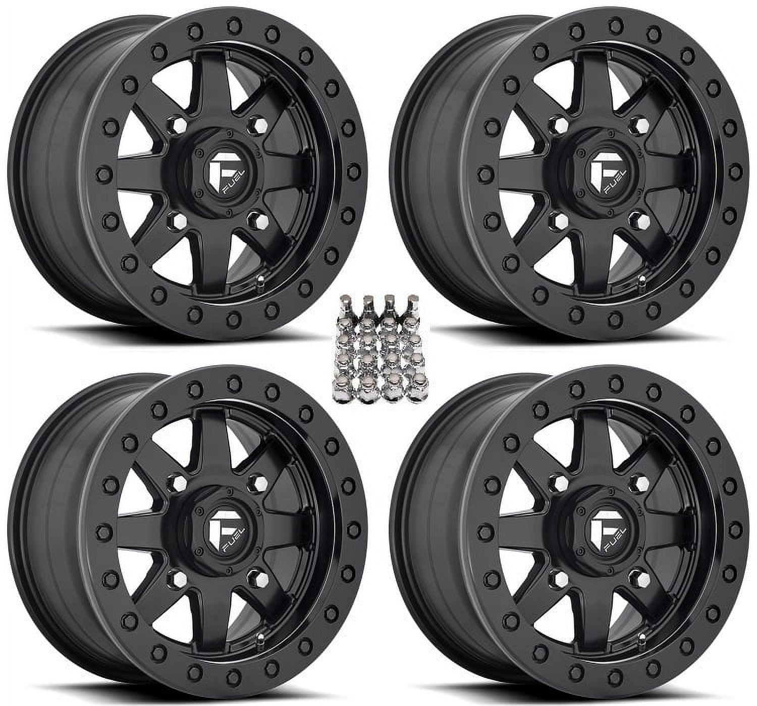 Fuel Maverick Beadlock ATV Wheels Matte Black 15" Sportsman 550 850 ...
