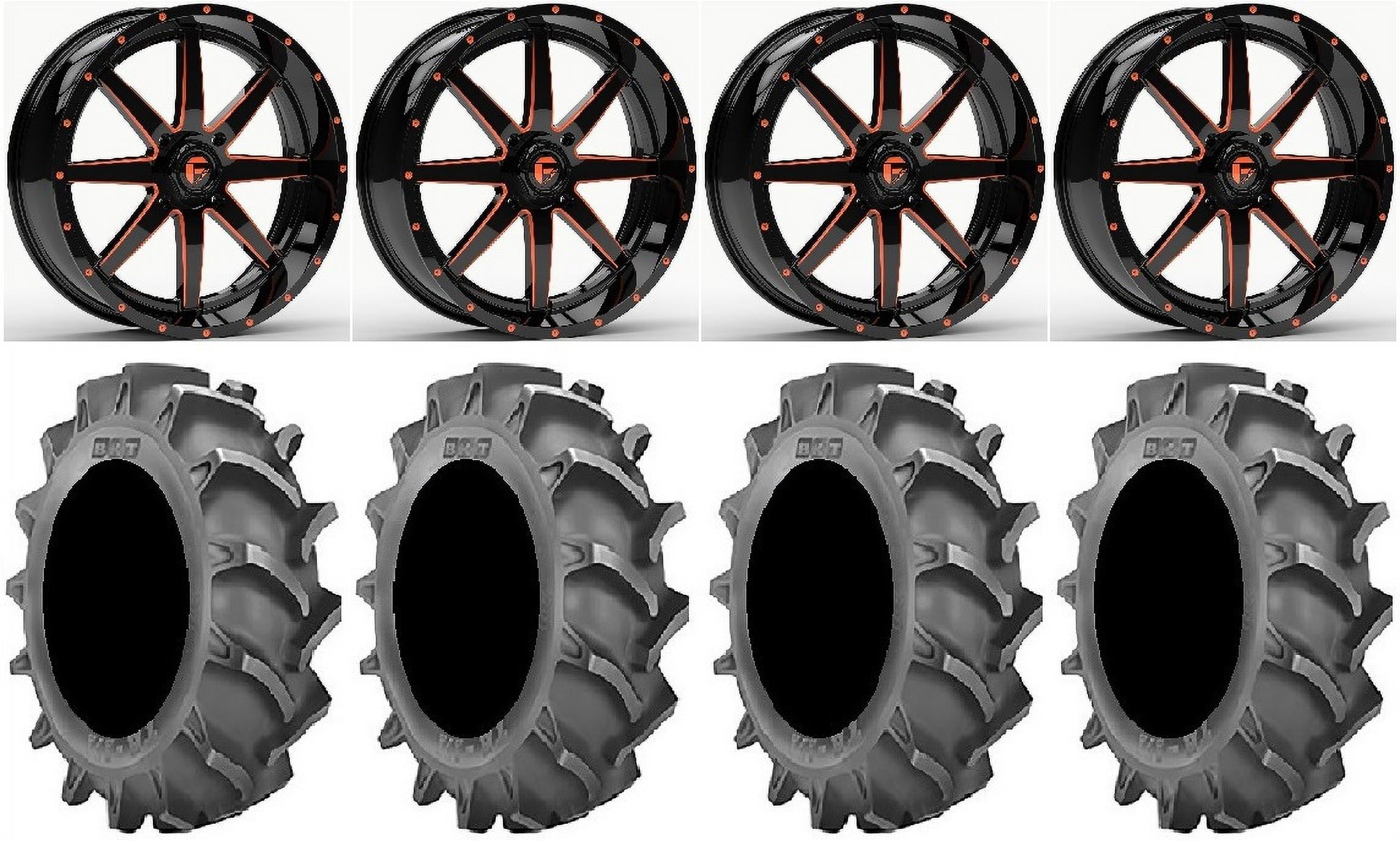 Fuel Maverick Orange 18" Wheels 33x8 (4ply) BKT 171 Tires Polaris RZR ...