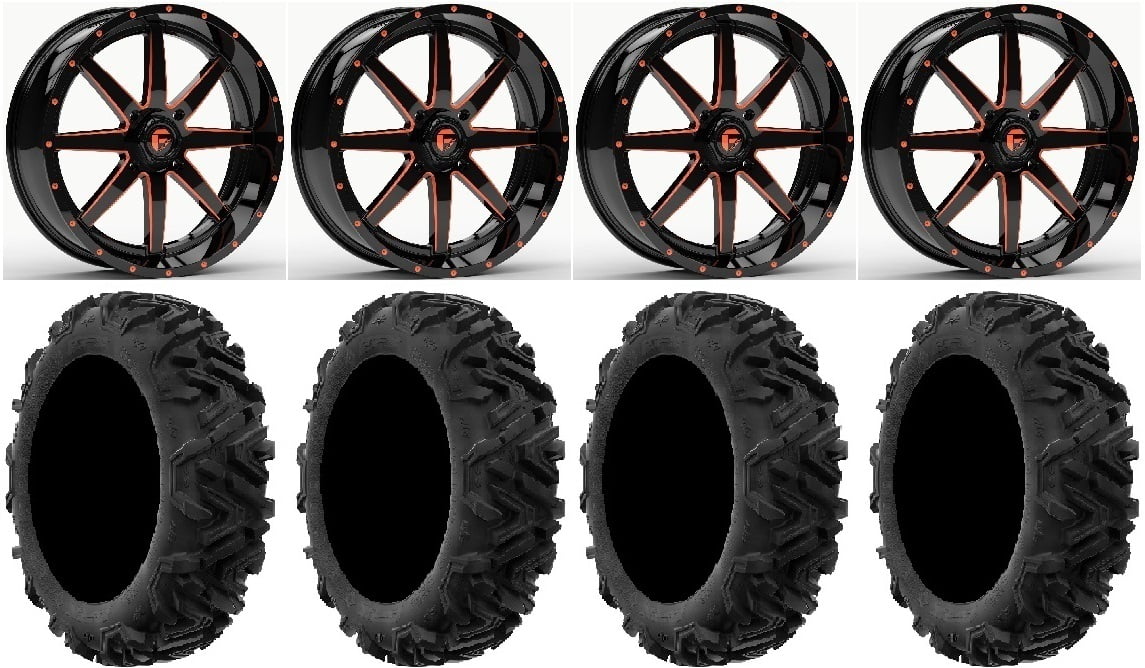 Fuel Maverick Orange 20" Wheels 34" Moto MTC Tires Polaris RZR XP 1000 ...