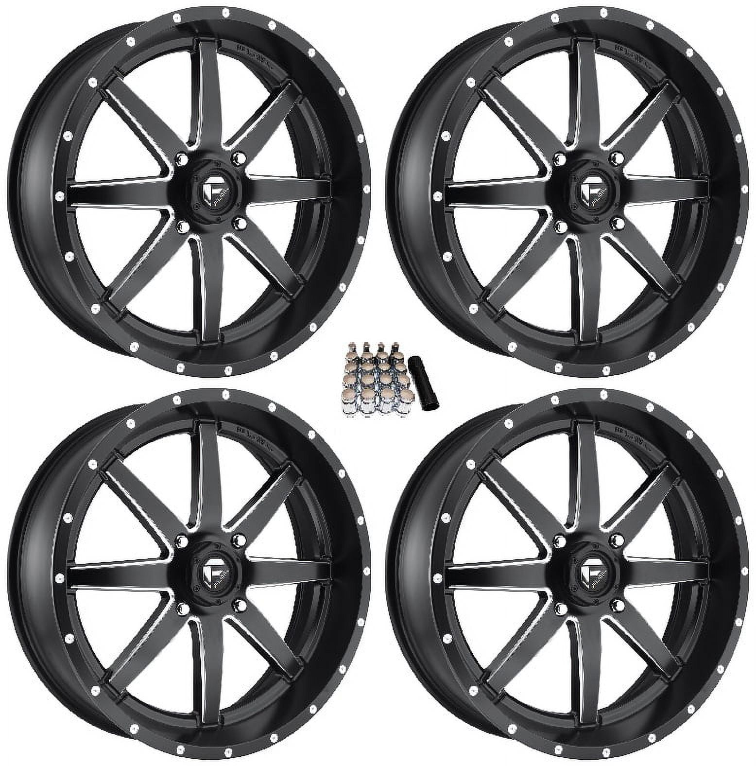 Fuel Maverick UTV Wheels Black 22" Kawasaki Teryx Mule - Walmart.com