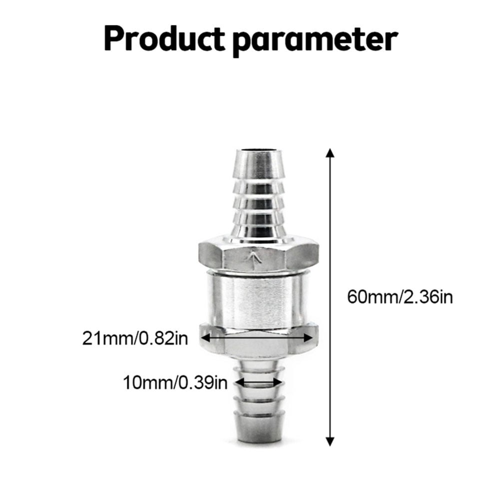 Fuel Non Return Check Valve 6/8/10/12mm Aluminium Alloy Petrol Fuel ...