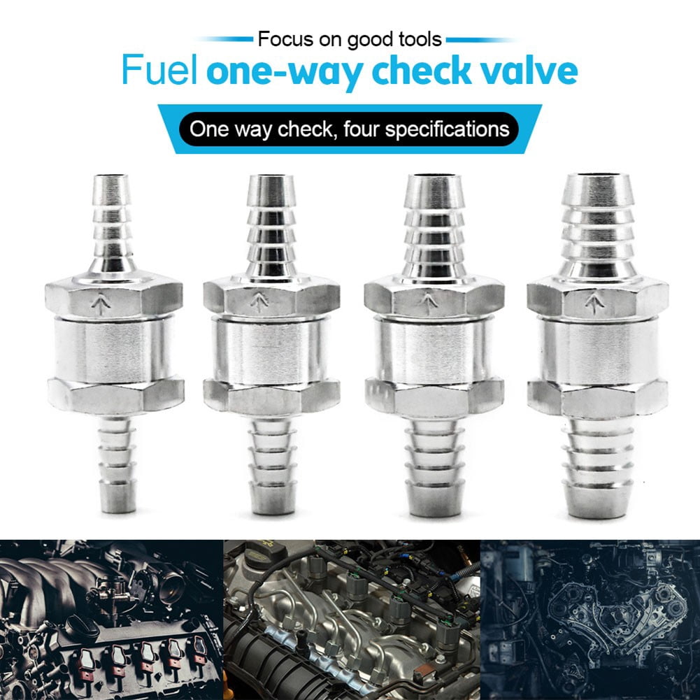 Fuel Non Return Check Valve 6/8/1012Mm Aluminium Alloy Petrol Fuel Line ...