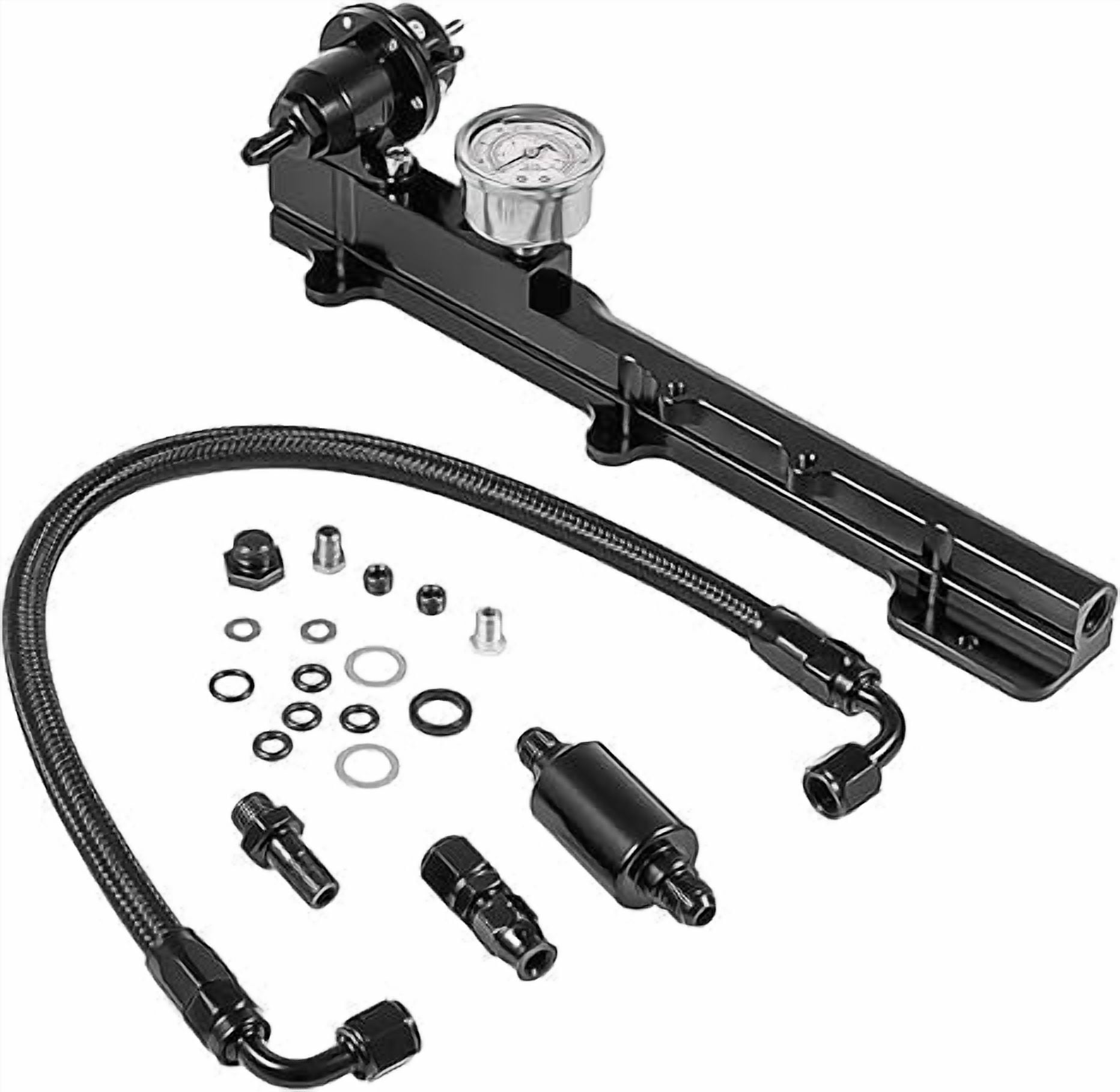 Fuel Pressure Regulator Gauge & Fuel Rail Kit B16 B18 B20 Si LS GSR B ...