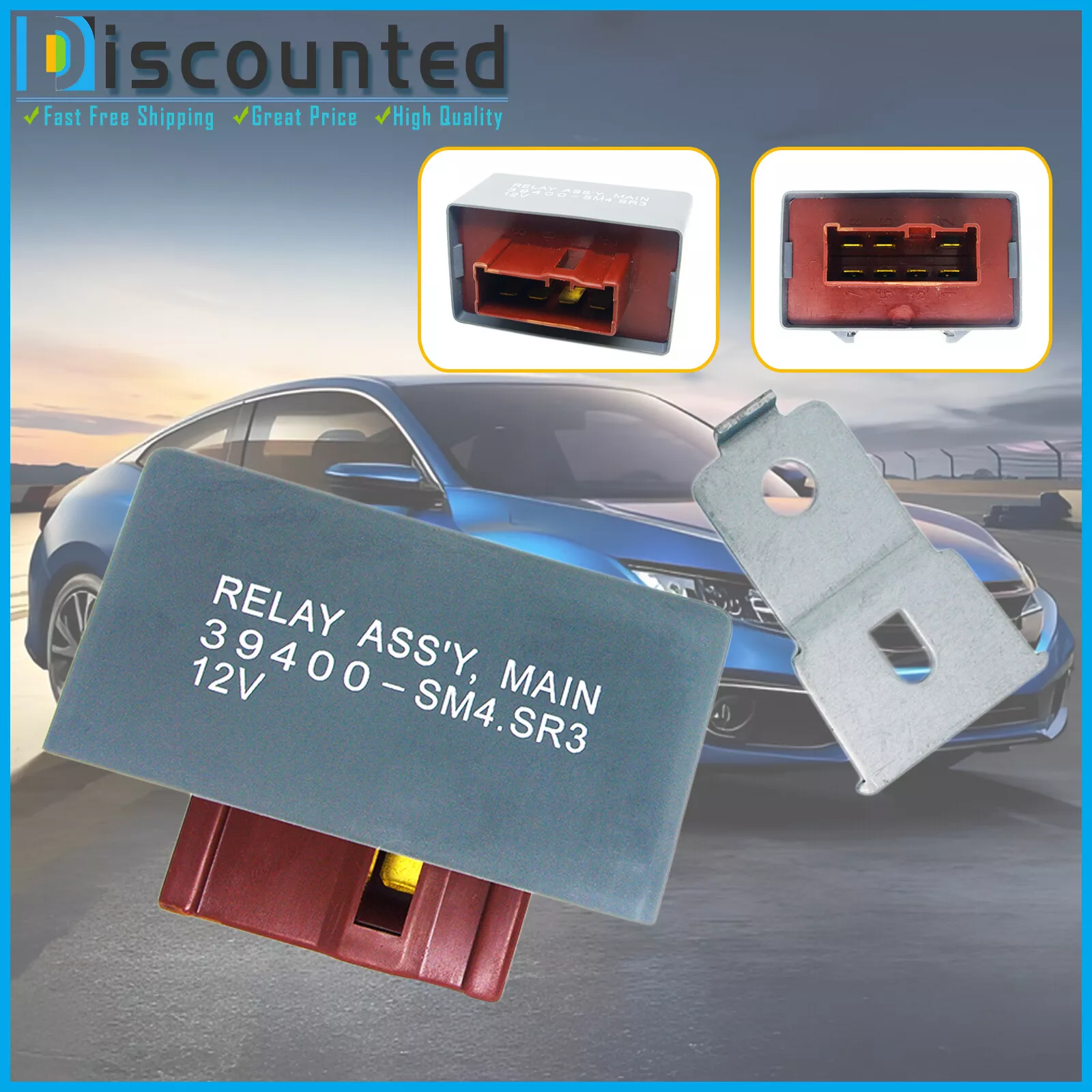 Fuel Pump Main Relay 39400-SM4-003 for 1992-2001 Honda Civic Accord ...