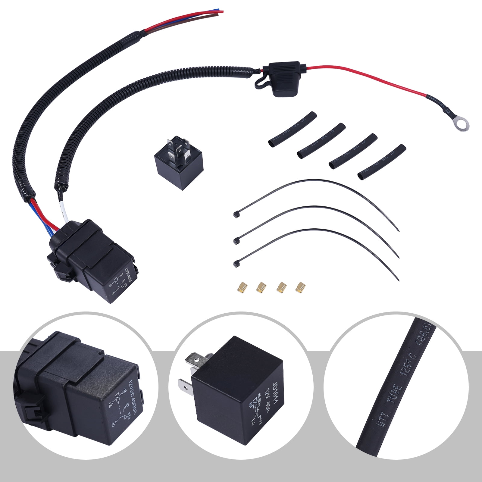 Fuel Pump Relay Wiring Kit, OEM 68269523AD, 12V, 40/30A for 2011-2013 ...