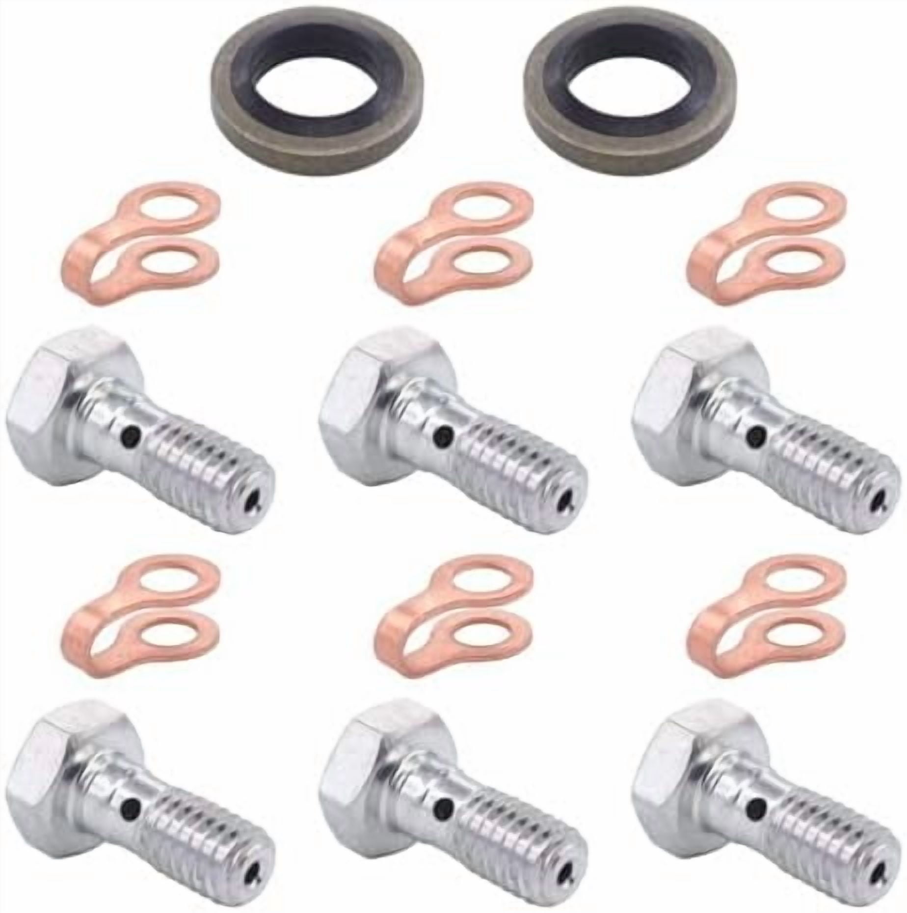 Fuel Return Line Banjo Bolt Copper Gaskets Kit for Dodge Cummins 1989 ...