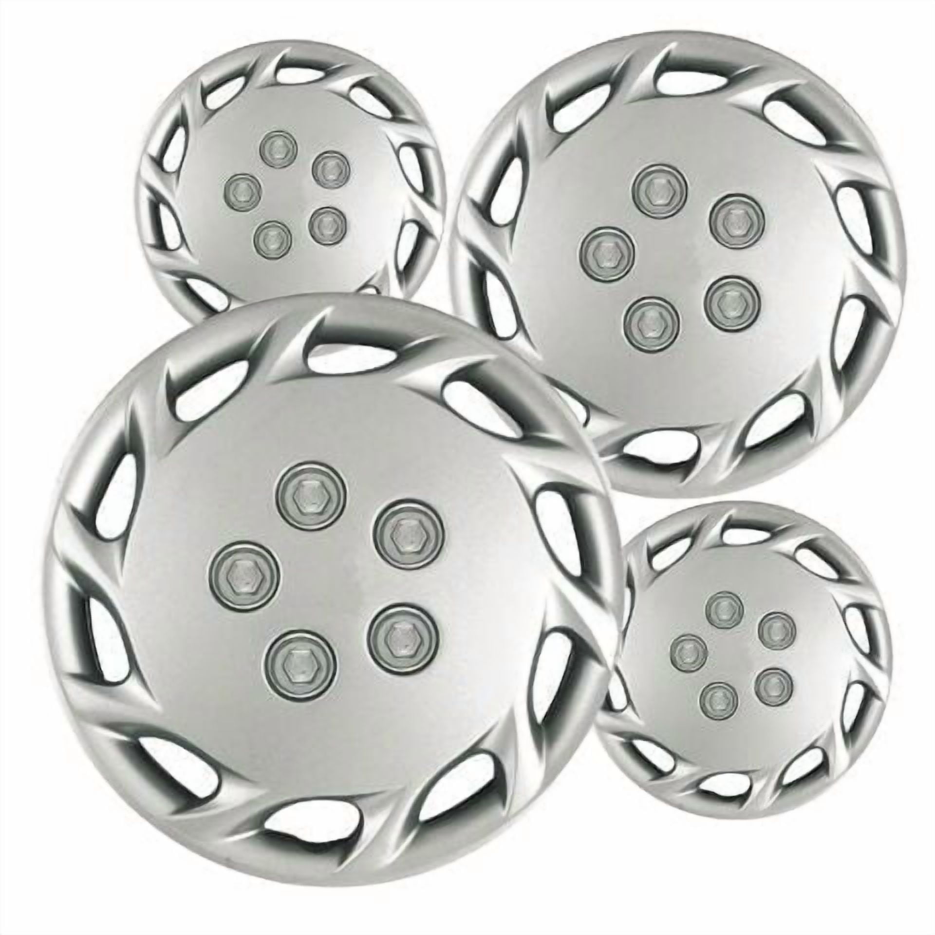 Fuel Rider Set of 4 14 inch Silver Snap-On Hubcaps With 10 Hole ...