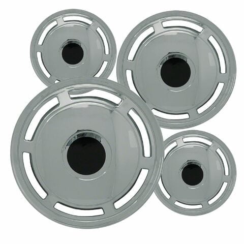 Fuel Rider Set of 4 15 inch Chrome Snap-On Hubcaps With 6 Hole ...
