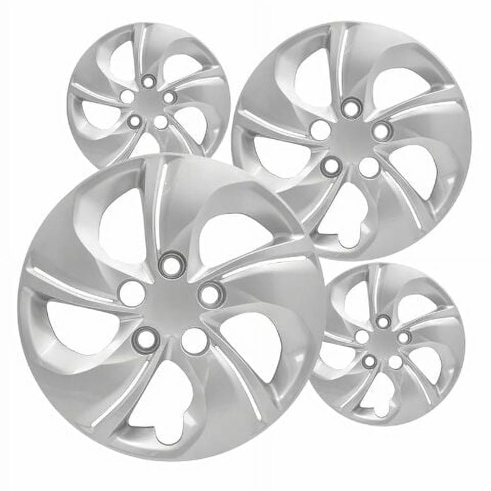 Fuel Rider Set of 4 15 inch Silver Bolt-On Hubcaps With 5 Directional ...
