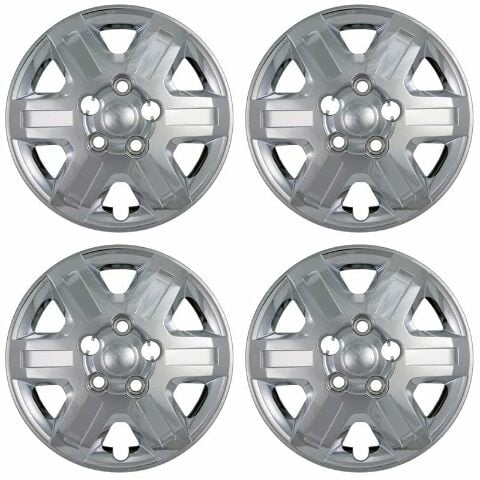 Fuel Rider Set of 4 16 inch Chrome Bolt-On Hubcaps With 6 Spoke ...