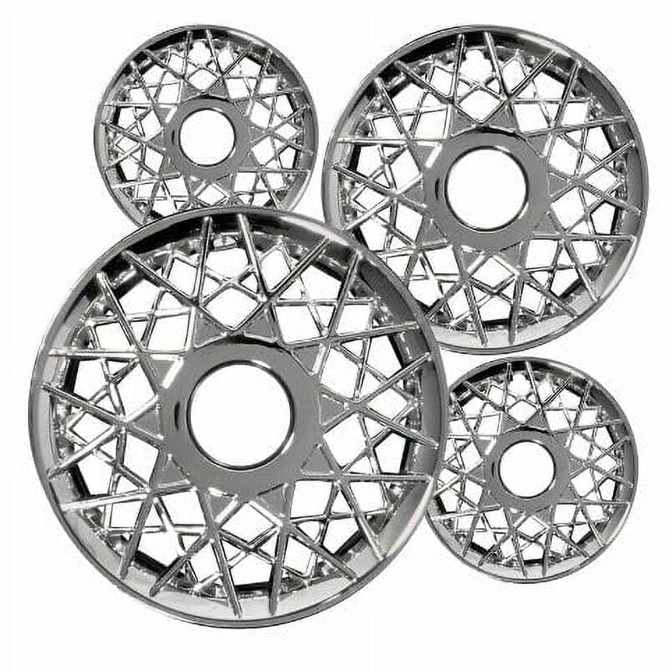 Fuel Rider Set of 4 16 inch Chrome Snap-On Hubcaps with Lace Spoke ...