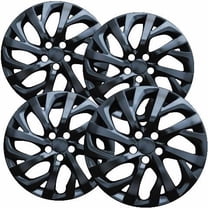 Fuel Rider Set of 4 14 inch Gloss Black Snap-On Hubcaps With 10 Spoke ...