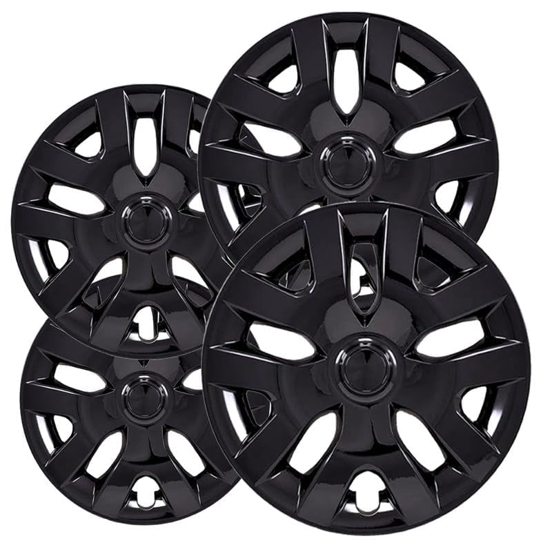 Fuel Rider Set of 4 16 inch Gloss Black Snap-On Hubcaps with 5 Y Spoke ...