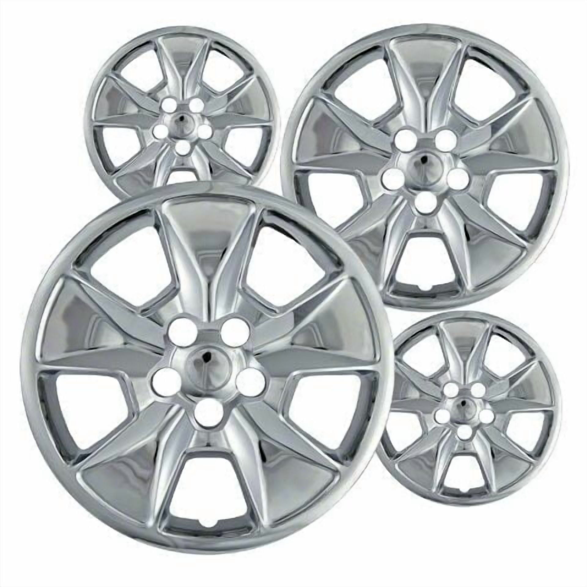 Fuel Rider Set of 4 17 inch Chrome Bolt-On Hubcaps Compatible With ...