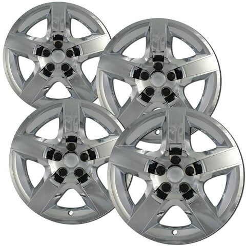 Fuel Rider Set of 4 17 inch Chrome Screw-On Hubcaps With 5 Spoke ...
