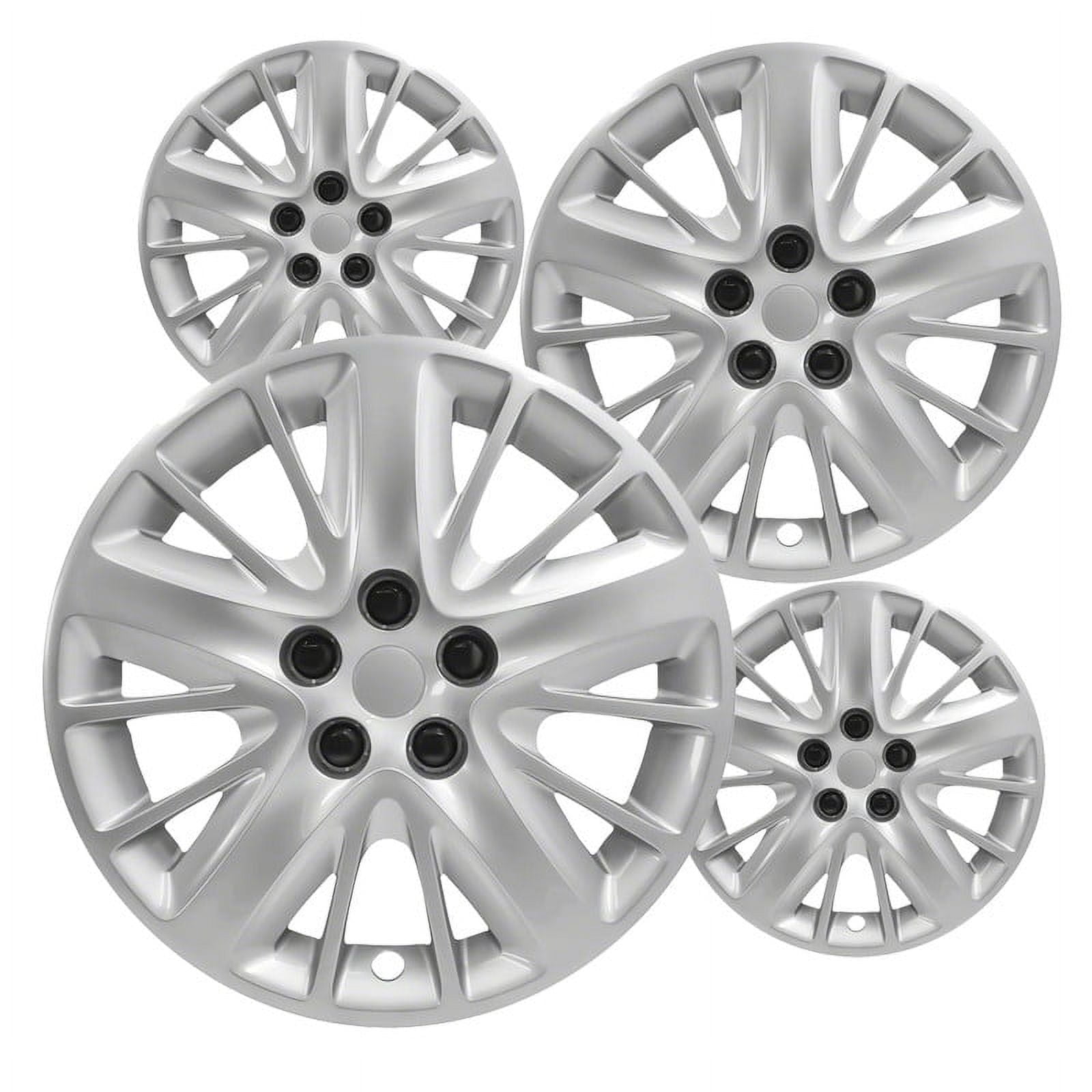 Fuel Rider Set of 4 18 inch Silver Screw-On Hubcaps With 5 Spoke ...