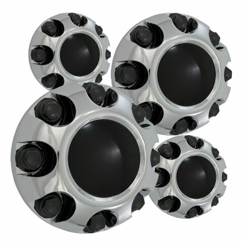 Fuel Rider Set of 4 Brushed Aluminum ABS Center Caps Compatible with ...