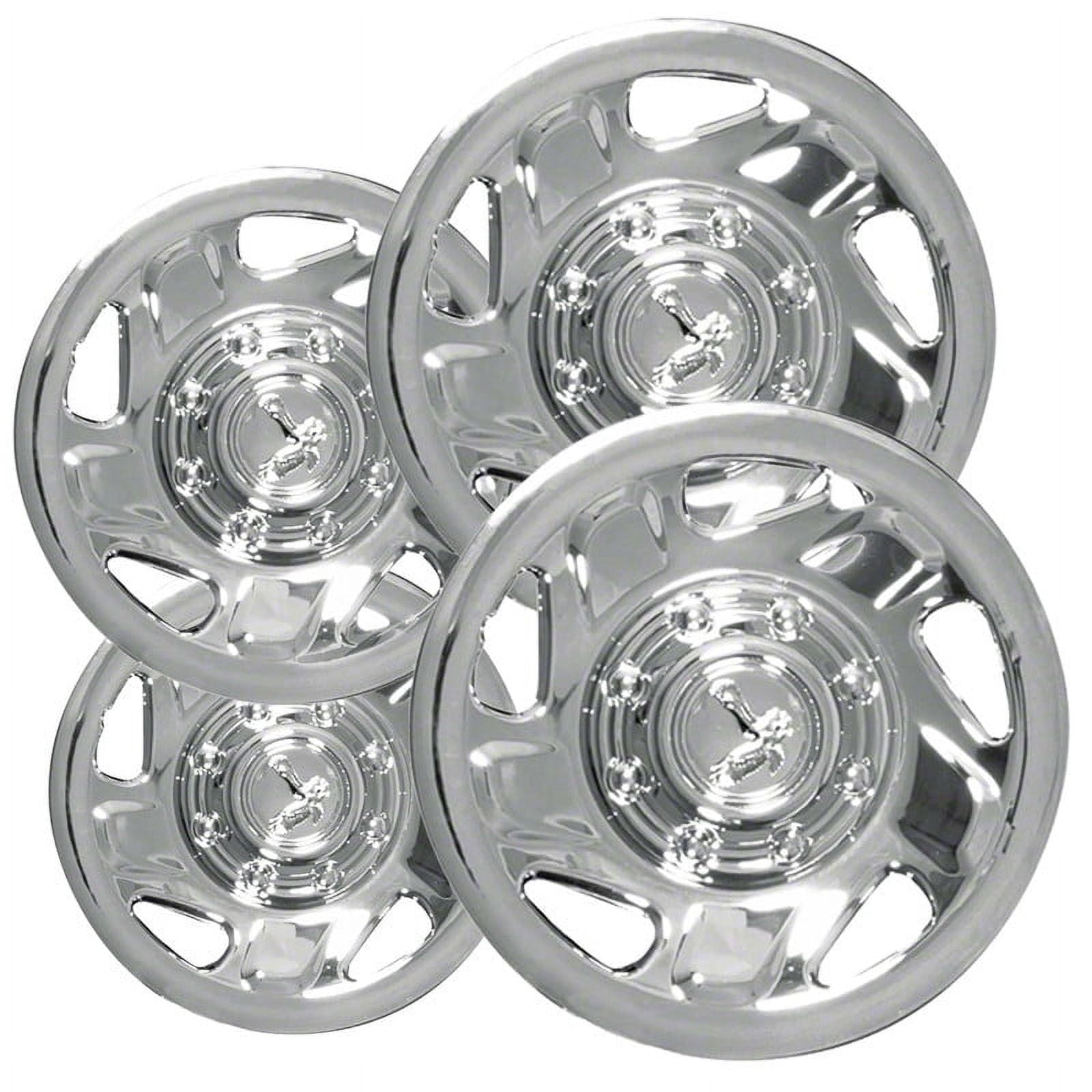 Fuel Rider Set of 4 Semi-Universal 16 inch Chrome Snap-On Hubcaps With ...