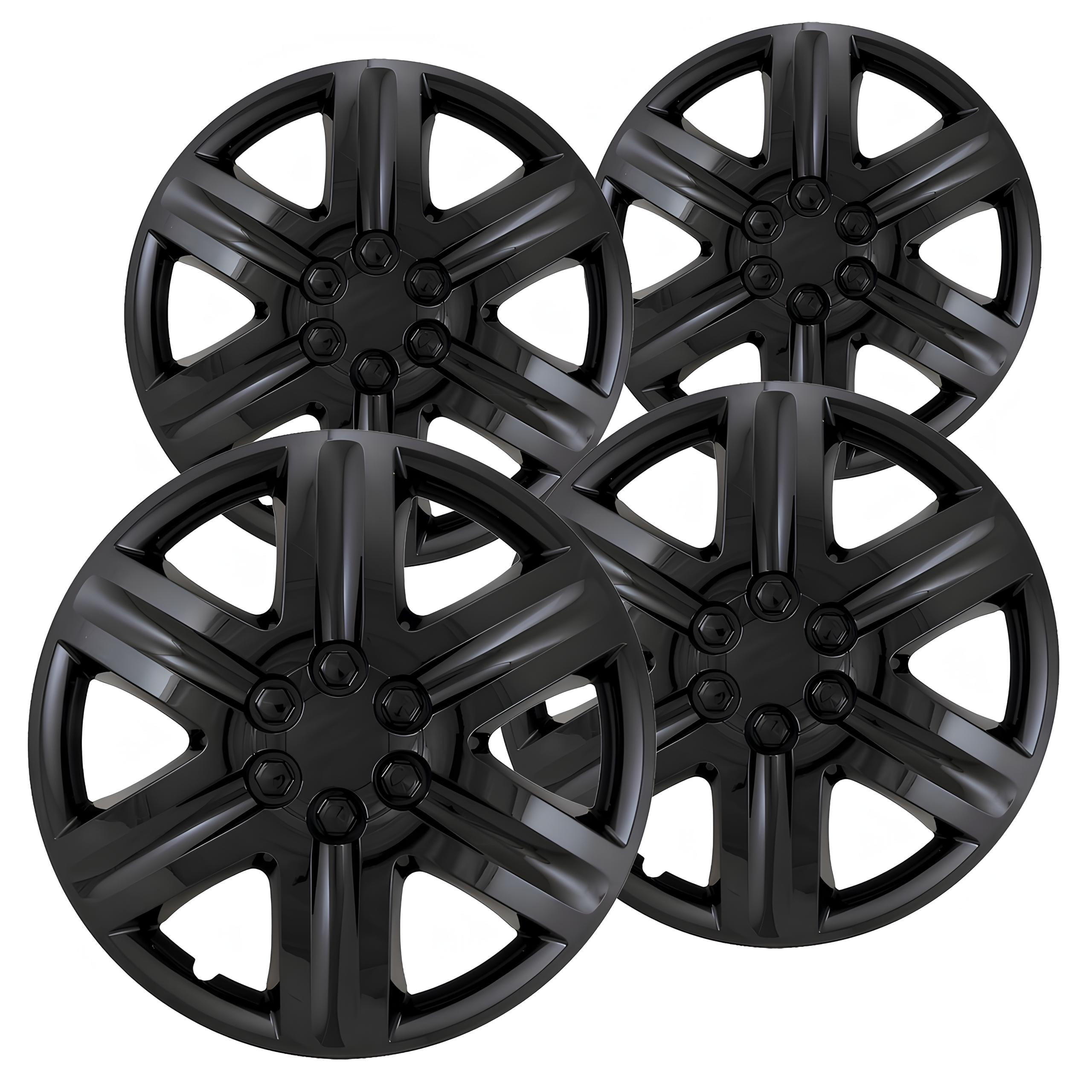 Fuel Rider Set of 4 Semi-Universal 18 inch Gloss Black Snap-On Hubcaps ...