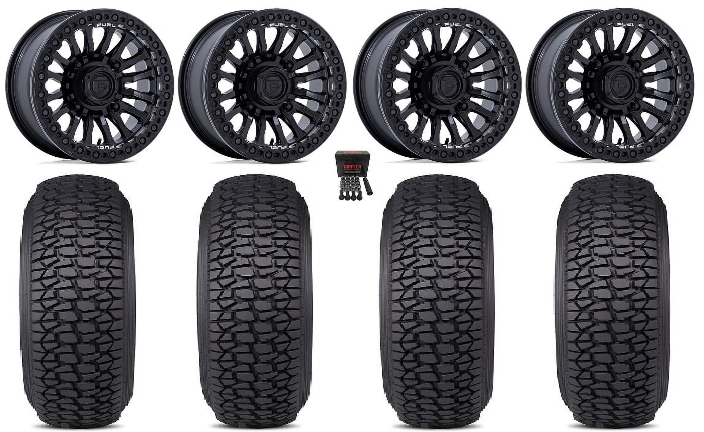 Fuel Rincon Bdlk 15" Wheels Bk 30" Regulator 2 Tires Polaris RZR XP ...