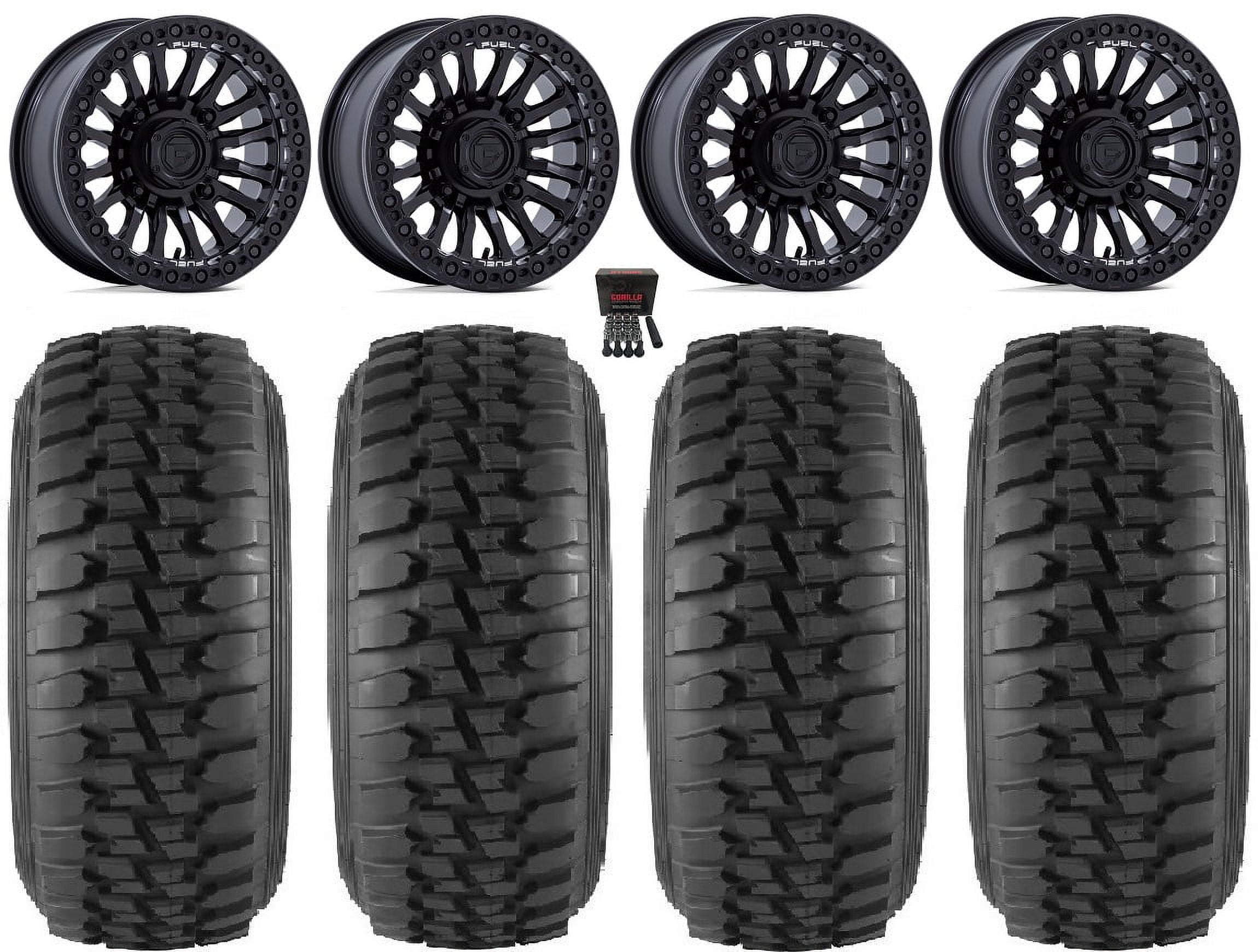 Fuel Rincon Bdlk 15" Wheels Bk 32" Desert Series Tires Yamaha Viking ...
